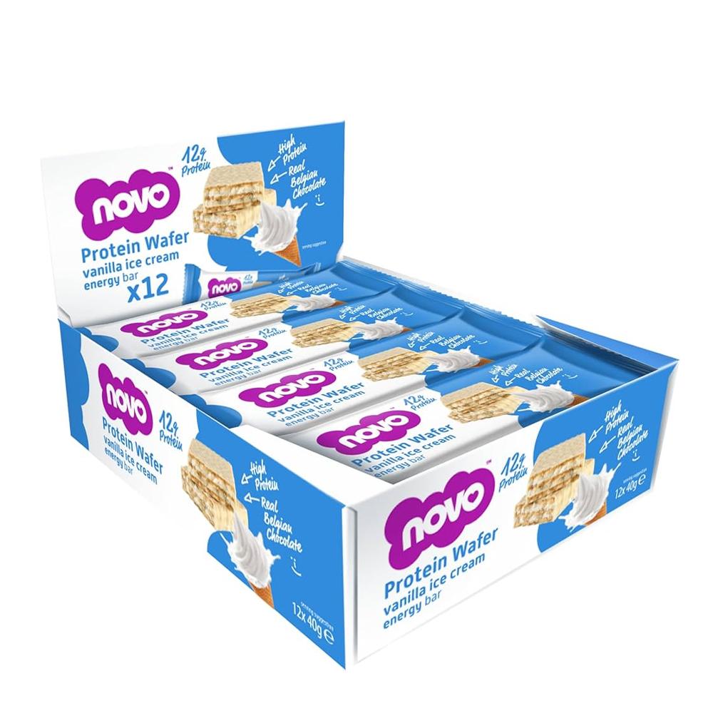 NOVO Protein Wafer - Box of 12 - Protein Bars : Sporter United Arab ...