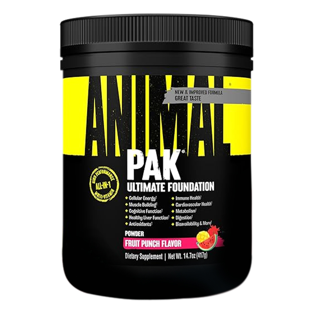 Animal Pak Multivitamin Powder - Fruit Punch & Orange Crush Energy ...