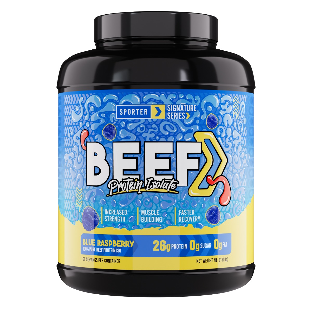 Sporter - Beef Protein Isolate - Mango Raspberry & Blue Raspberry Other ...